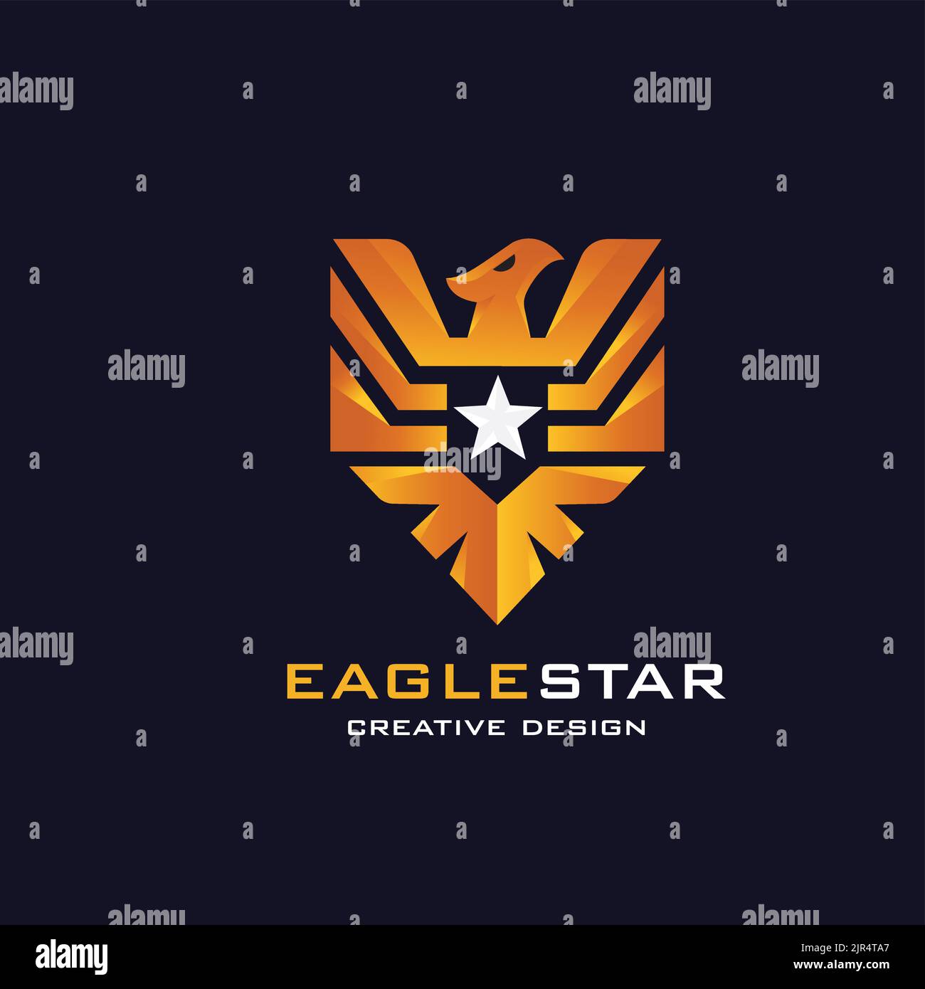 Eagle Star Logo Premium Vector | Eagle Star Logo