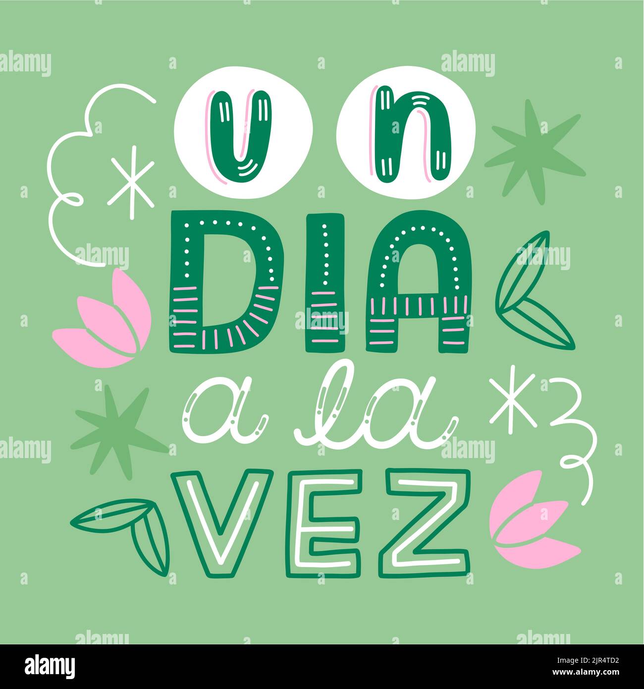 Flat design motivational phrases in spanish design Vector illustration ...