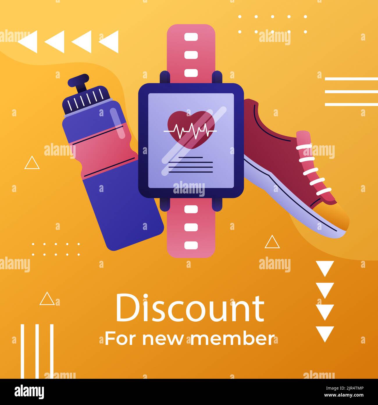 Gradient gym and fitness design template Vector illustration Stock ...