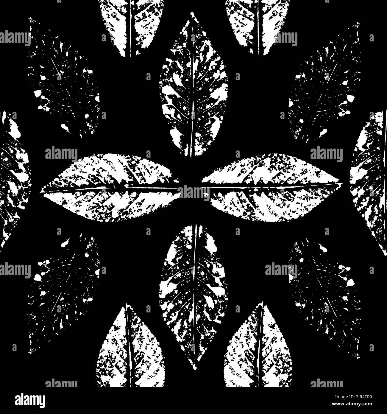 Leaf prints. Symmetrical pattern. Autumn herbarium, stamps leaves of ...