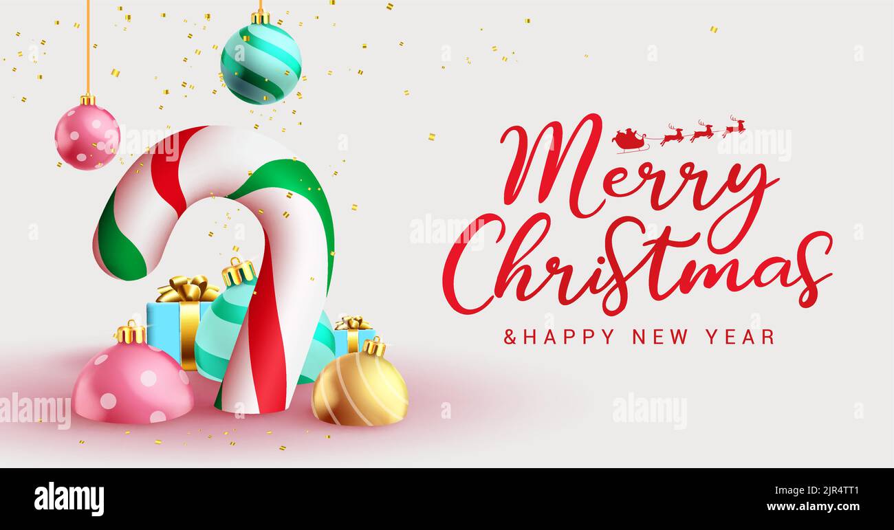 Christmas greeting vector background design. Merry christmas text with ...