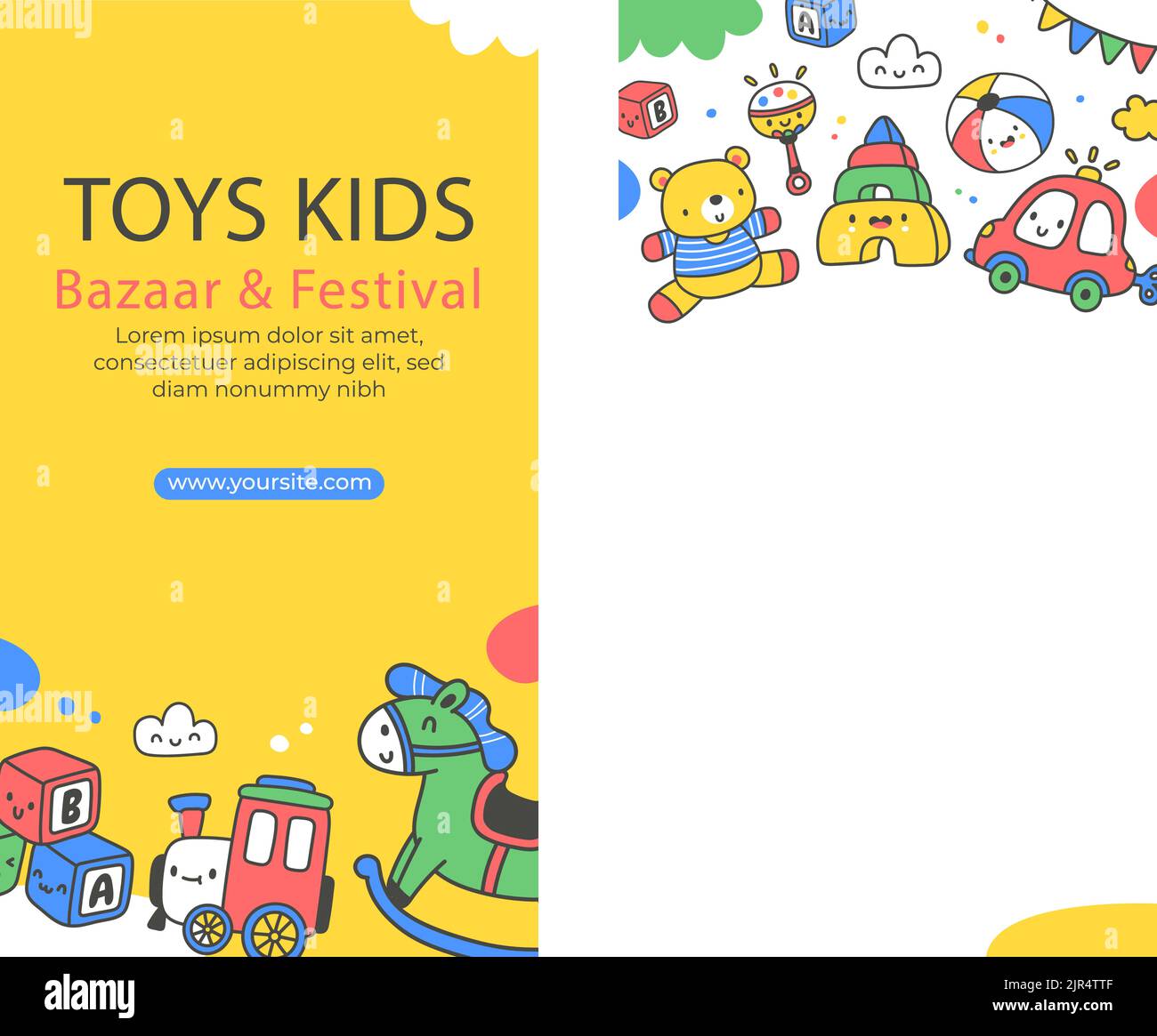 Hand drawn stories set for kids Vector illustration Stock Vector Image ...