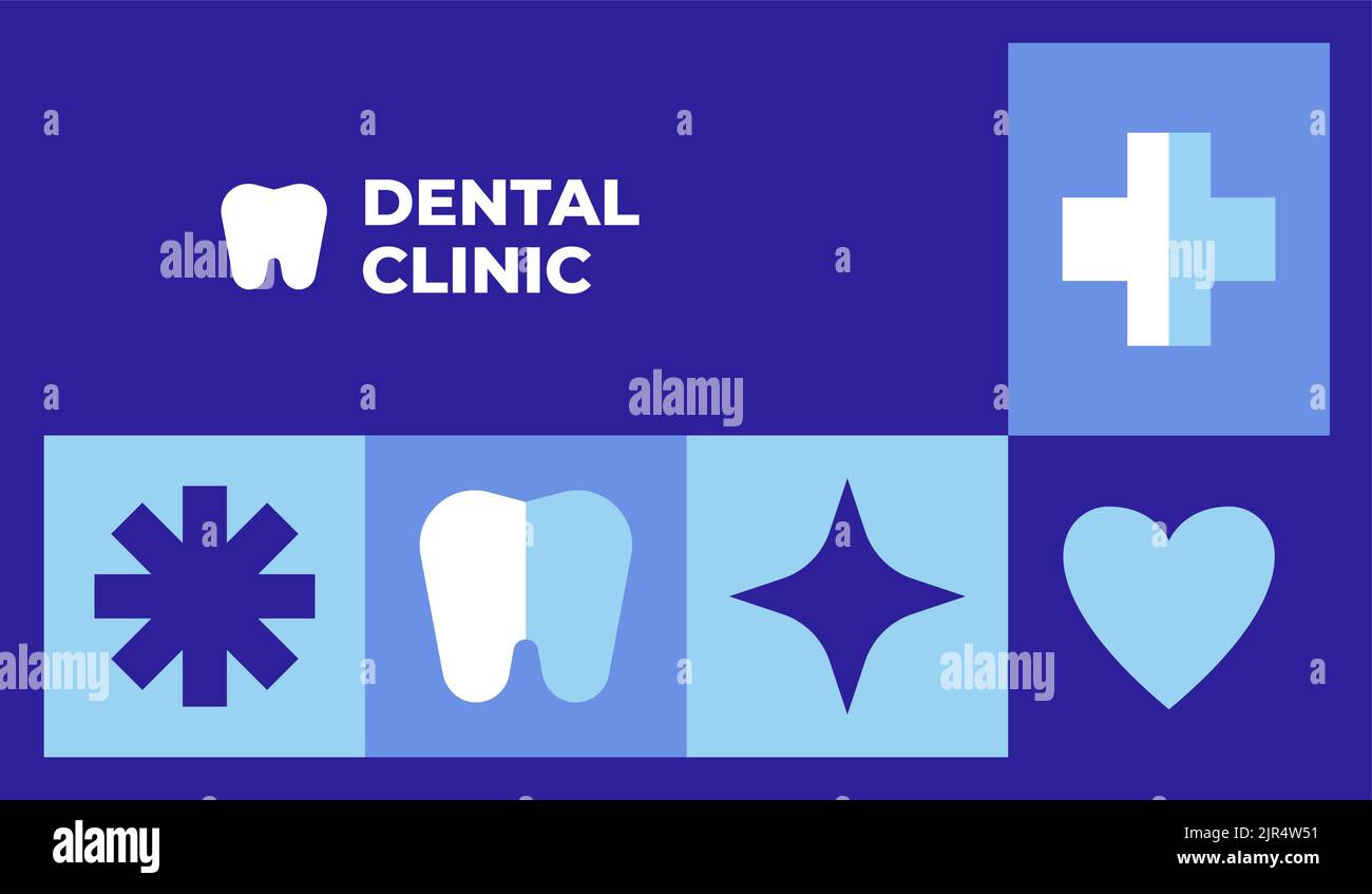 Dental clinic business card template design Vector illustration Stock ...