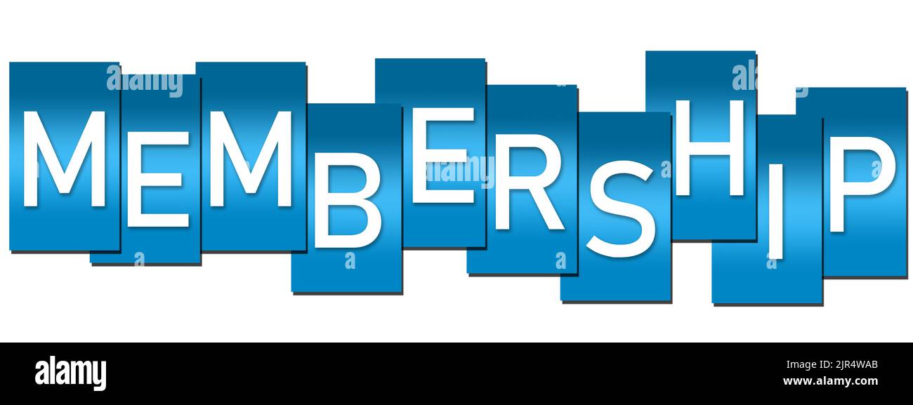 Membership word on blue card isolated, 3d rendering Stock Photo - Alamy
