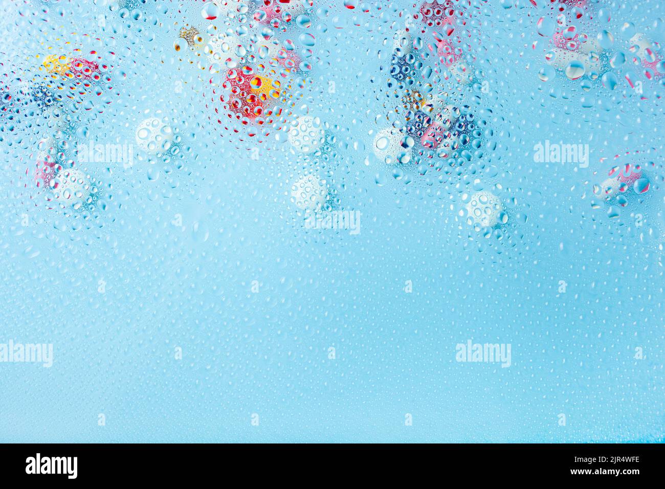 pill tablet capsule medicine through water drops background Stock Photo ...