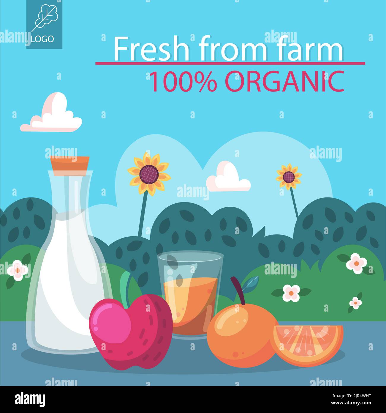 Hand drawn local market posts Vector illustration Stock Vector Image ...