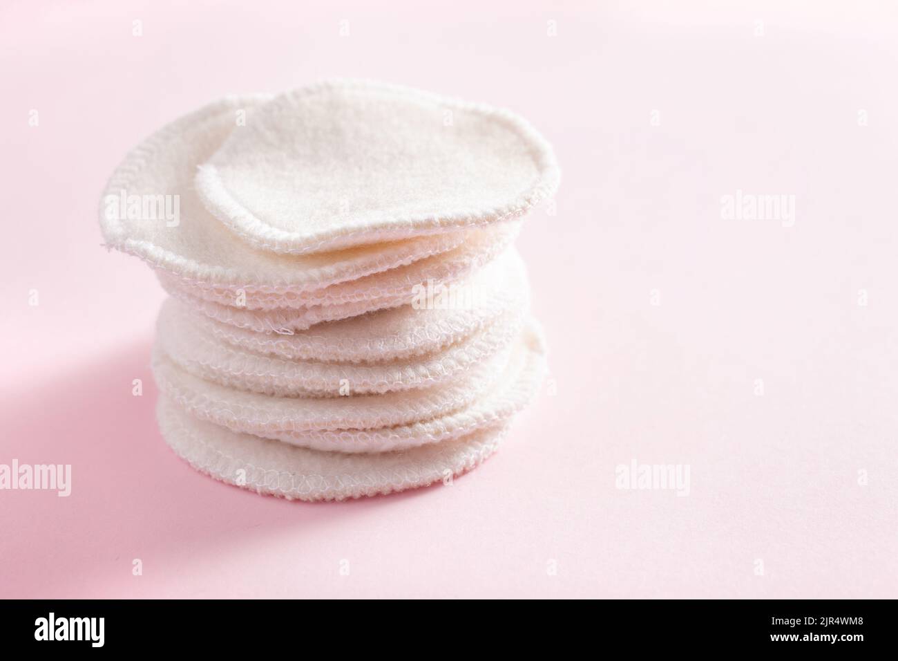 zero waste eco friendly hygiene bathroom concept. reusable cotton pads ...
