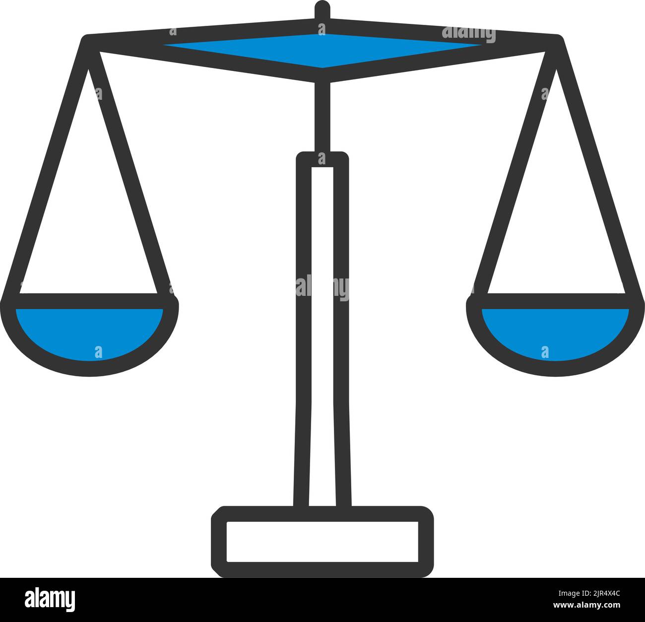 Justice Scale Icon. Editable Bold Outline With Color Fill Design ...