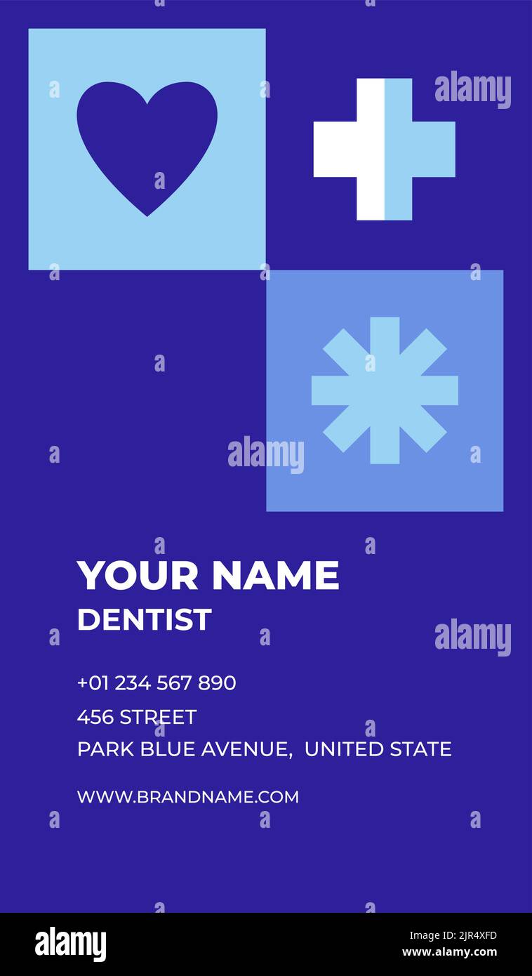 Dental clinic business card template design Vector illustration Stock ...
