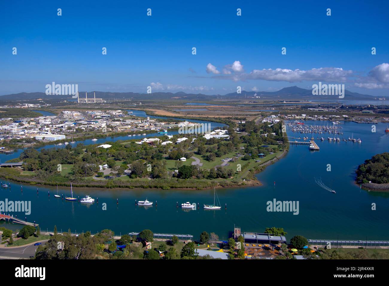 Aerial of marina Gladstone Queensland Australia Stock Photo - Alamy