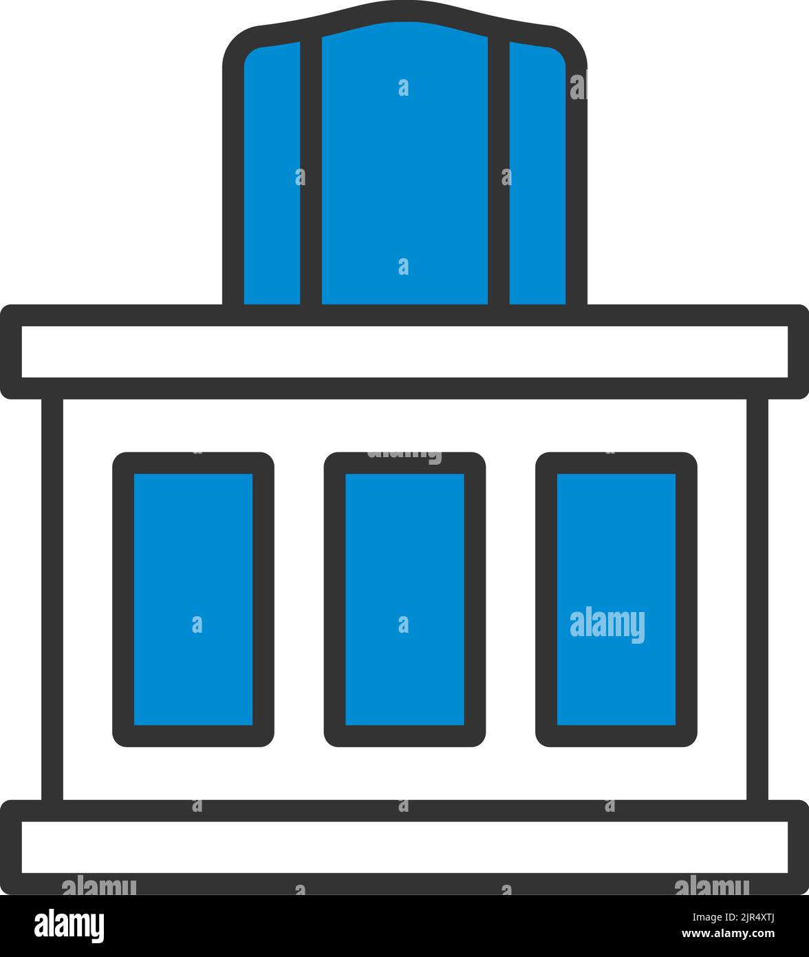 Judge Table Icon. Editable Bold Outline With Color Fill Design. Vector ...