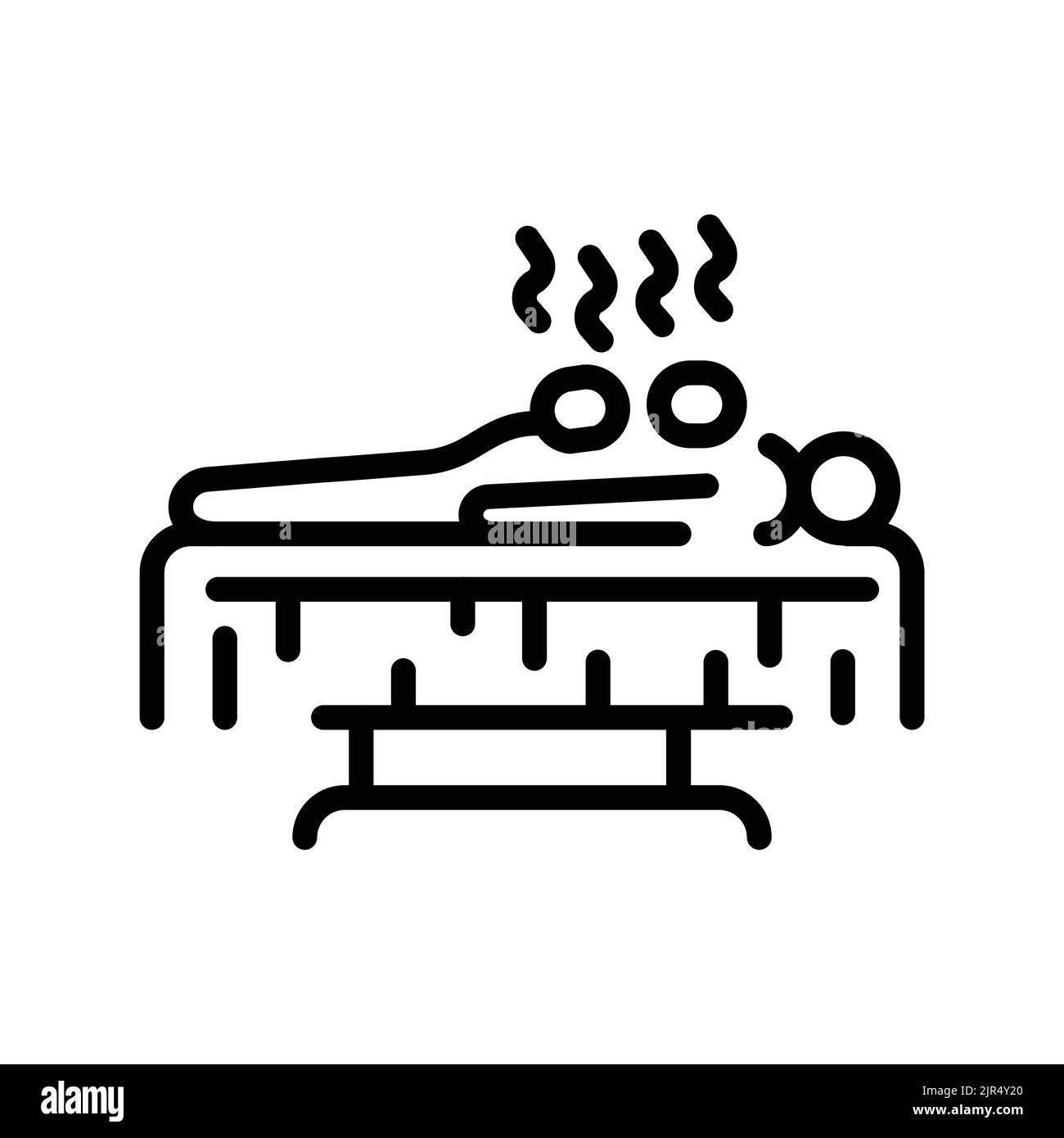 Stone therapy sign olor line icon. Physiotherapy Stock Vector Image ...
