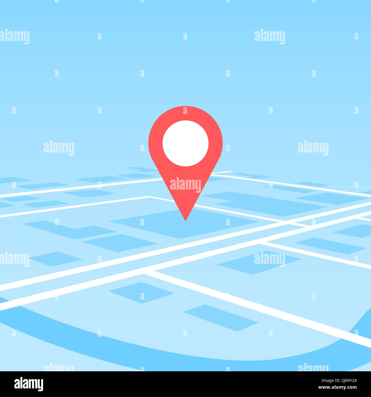 City map with destination. Side view Stock Vector Image & Art - Alamy