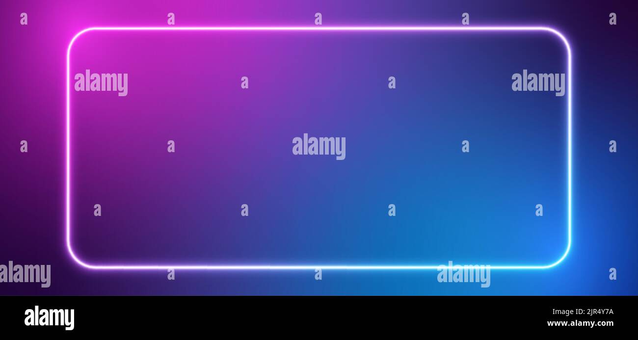 Hud border frame neon light hi-res stock photography and images - Alamy