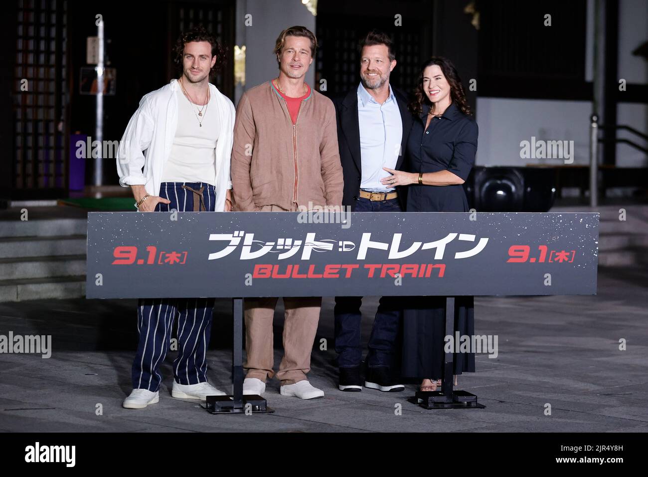 August 22, 2022, Tokyo, Japan: (L to R) Actor Aaron Taylor-Johnson ...