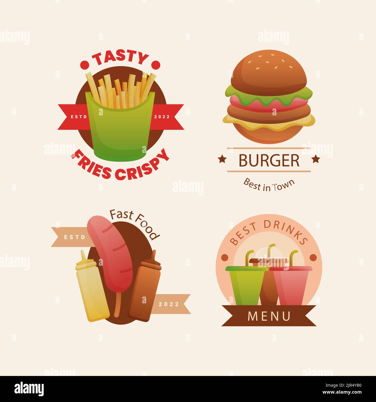 Gradient badge clipart hi-res stock photography and images - Alamy