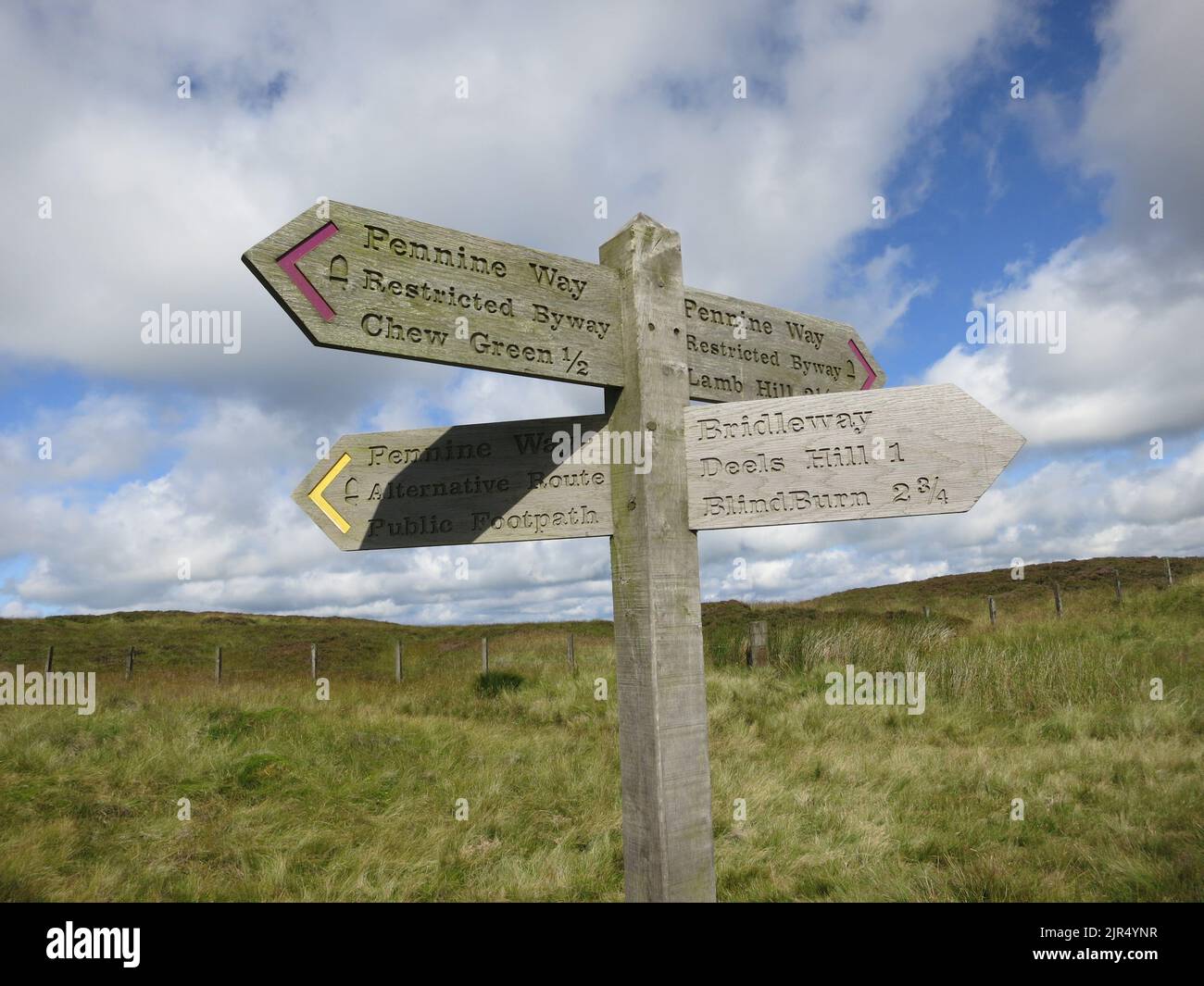 The Pennine Way National Trail Long-distance hiking trail. England. UK ...