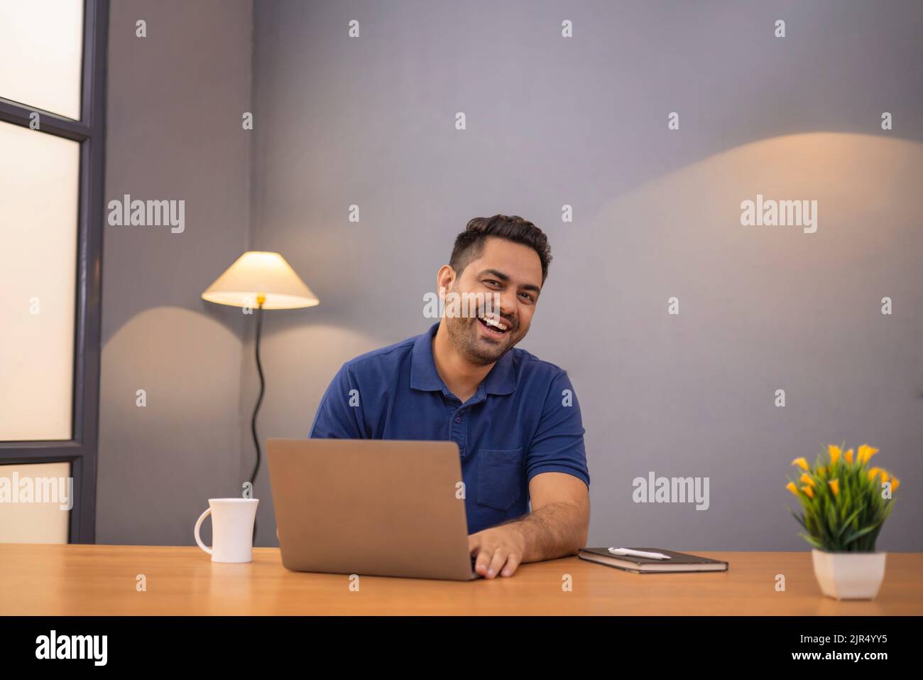 Side view freelancer using hi-res stock photography and images - Alamy