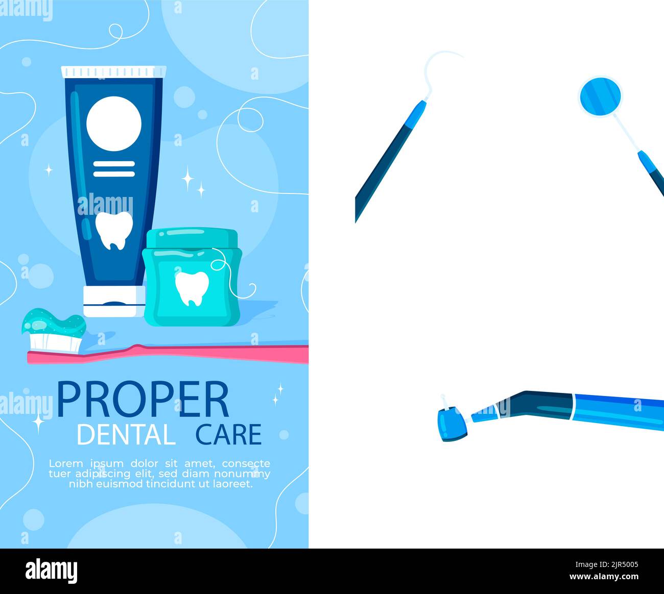 Flat dental clinic stories set Vector illustration Stock Vector Image ...