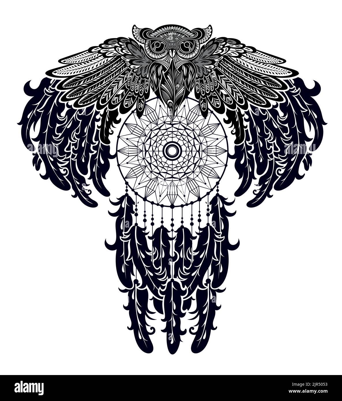 Native American Owl Tattoo