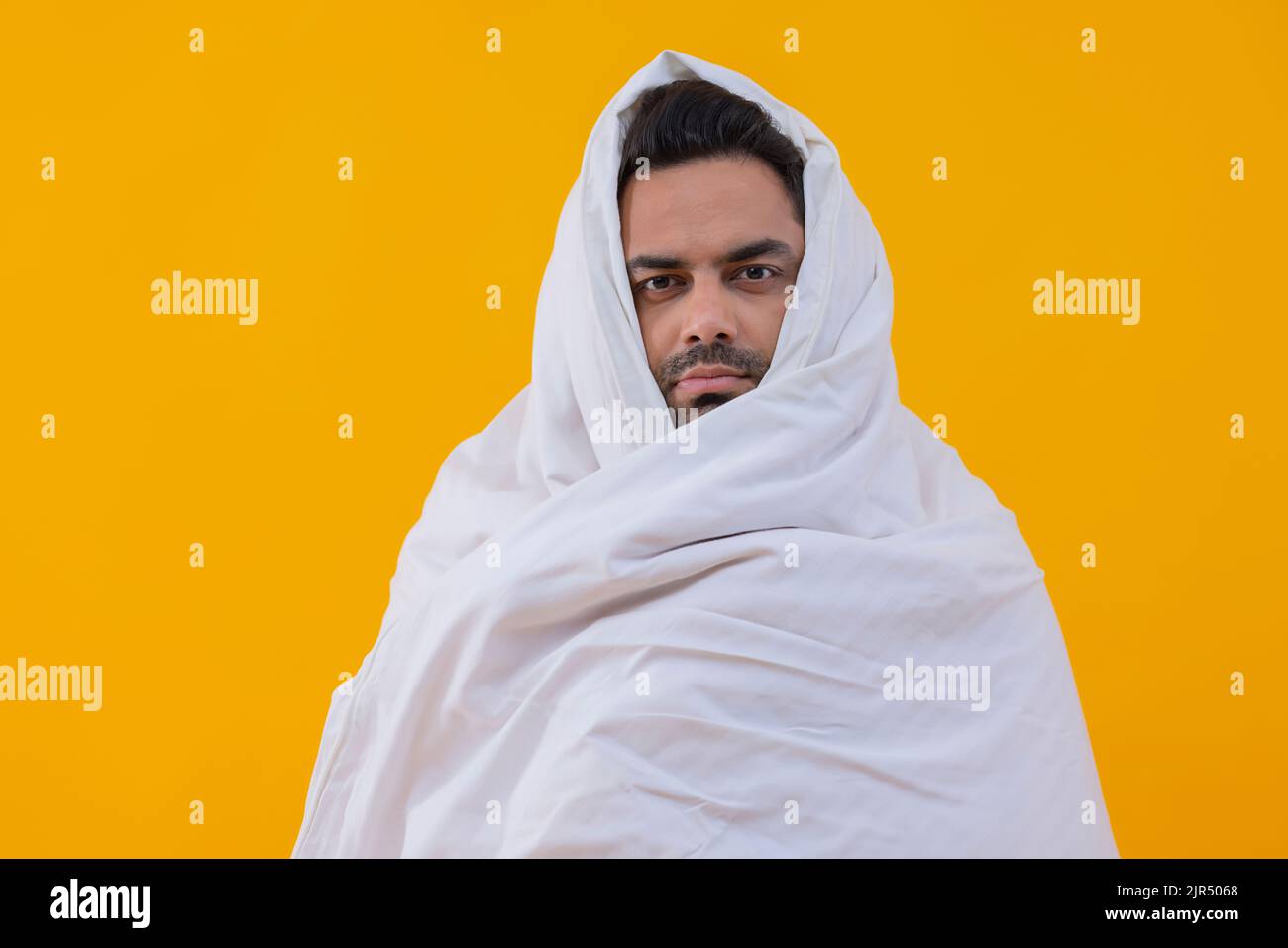 Portrait indian man blanket hi-res stock photography and images - Alamy