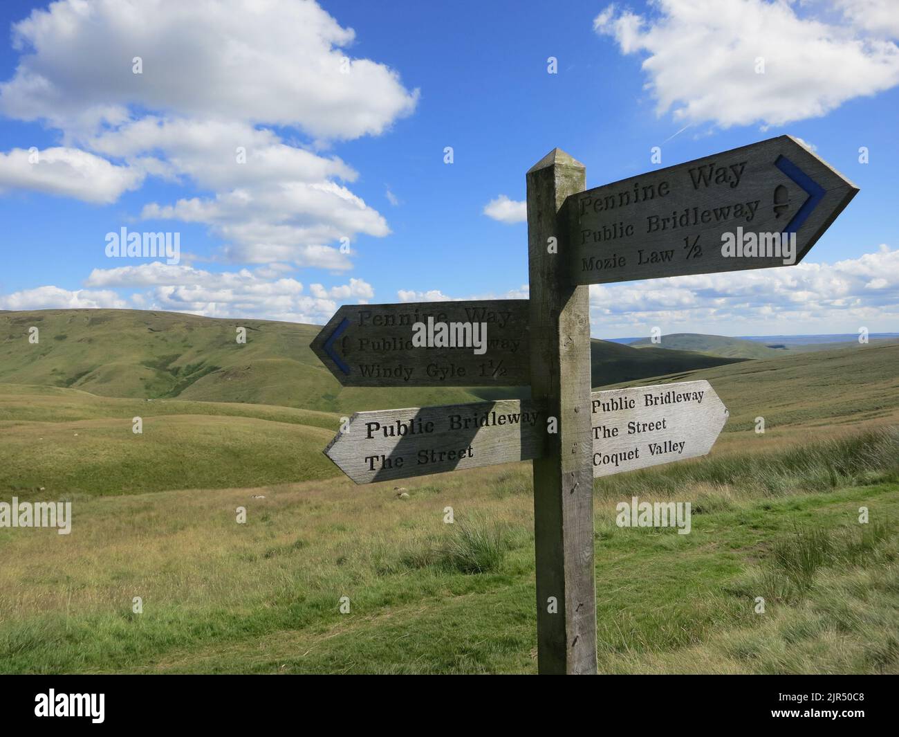 The Pennine Way National Trail Long-distance hiking trail. England. UK ...