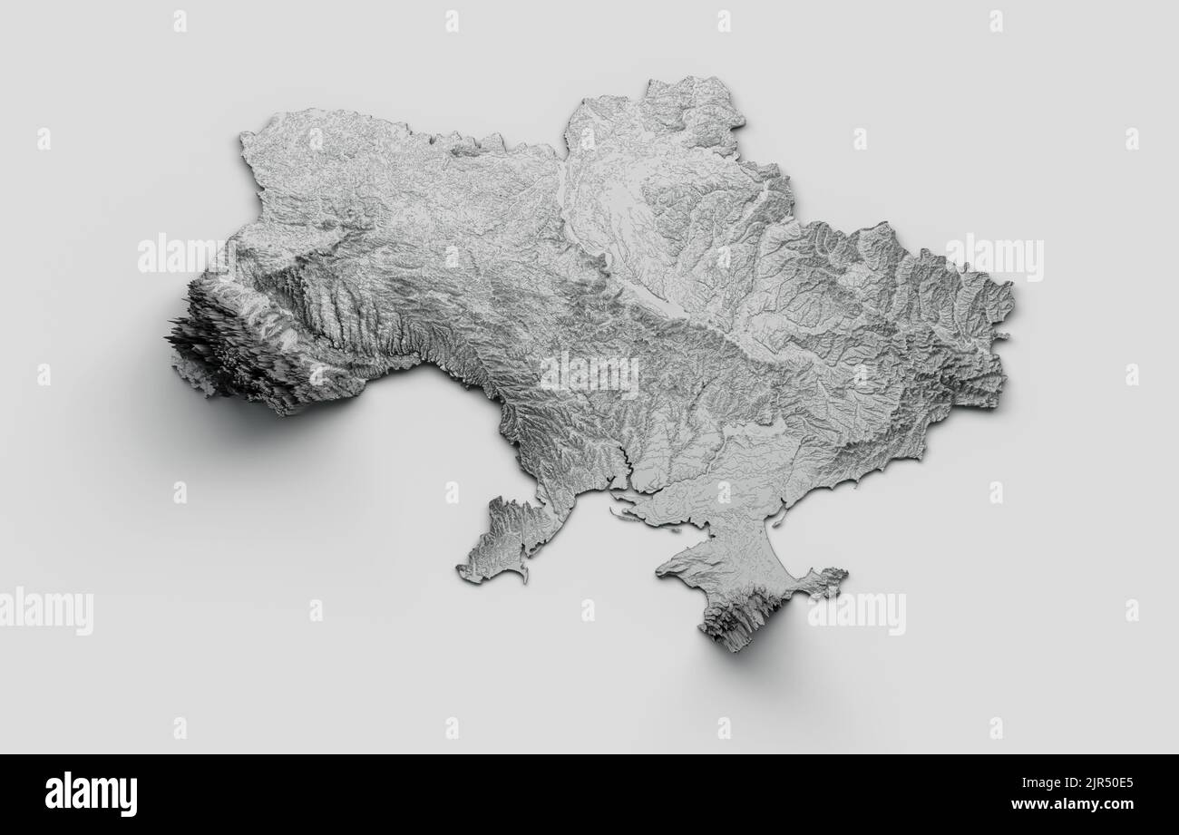 Russia,relief map with border hi-res stock photography and images - Alamy