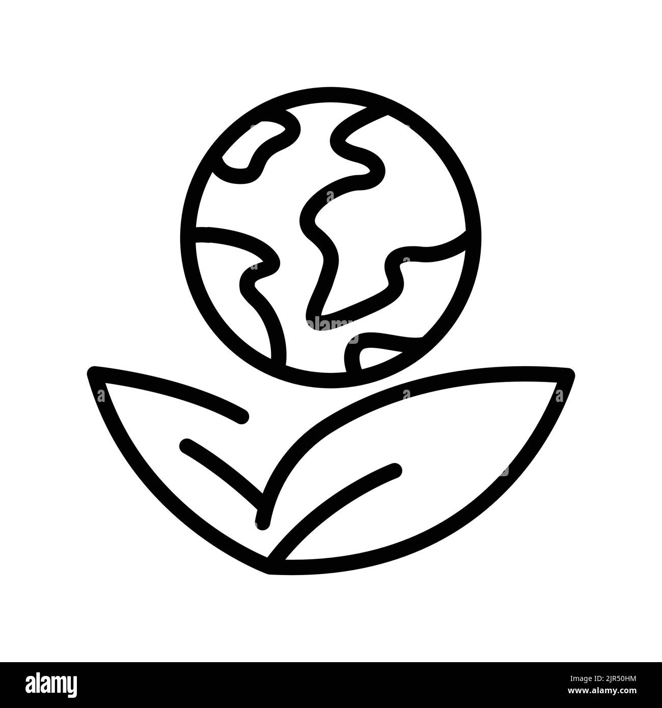 Eco earth olor line icon. Pictogram for web page Stock Vector Image ...