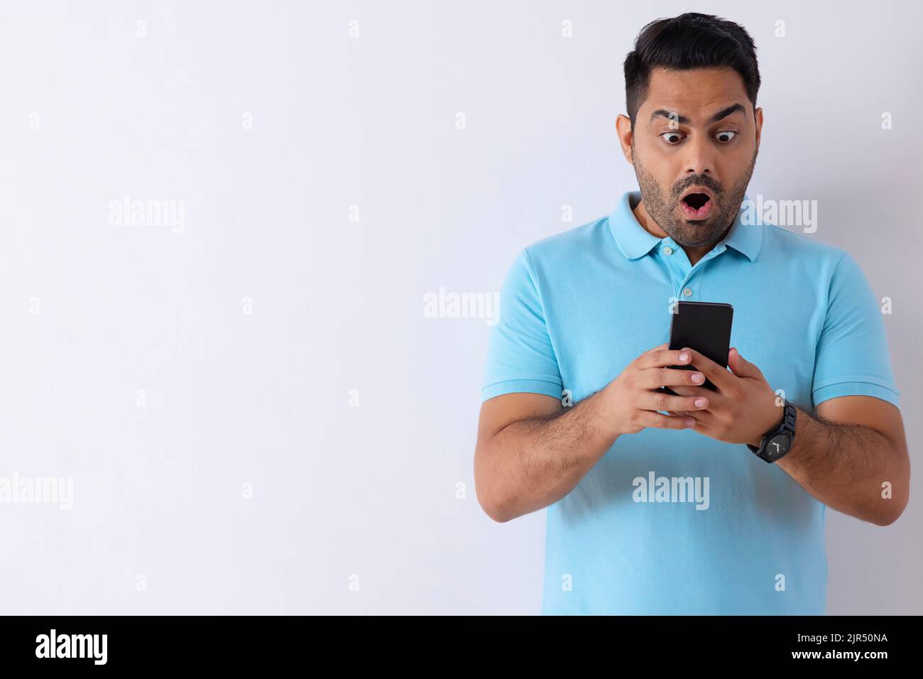 Man surprised facial expression opened hi-res stock photography and ...