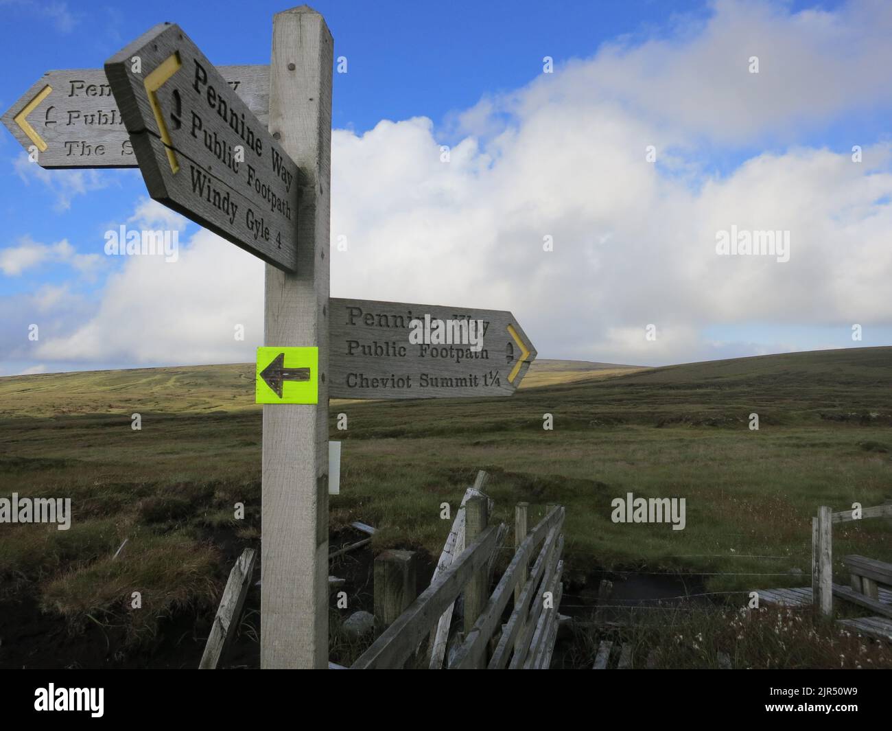 The Pennine Way National Trail Long-distance hiking trail. England. UK ...