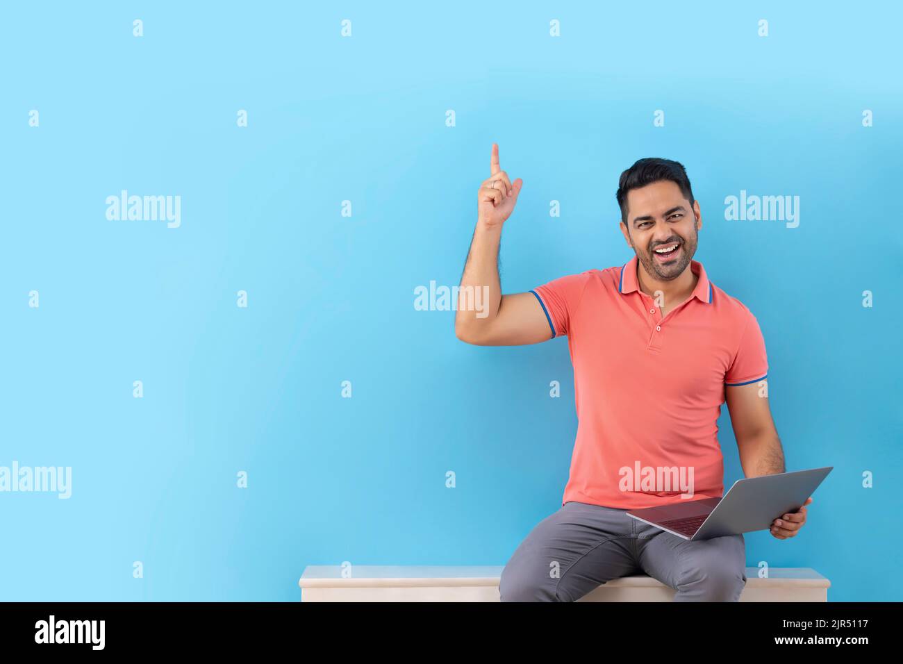 Young man pointing camera using hi-res stock photography and images - Alamy