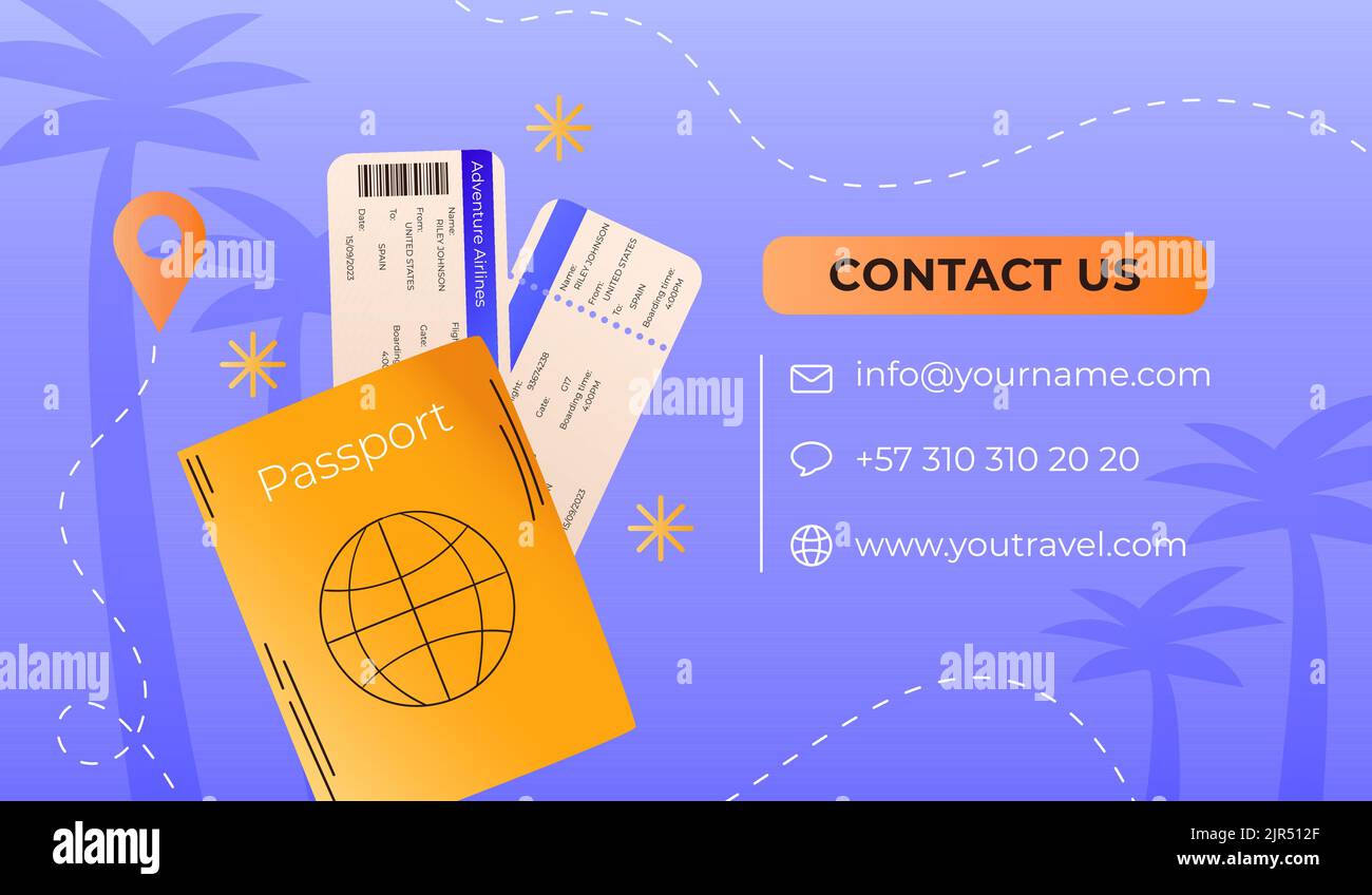 Travel agency visiting card hi-res stock photography and images - Alamy