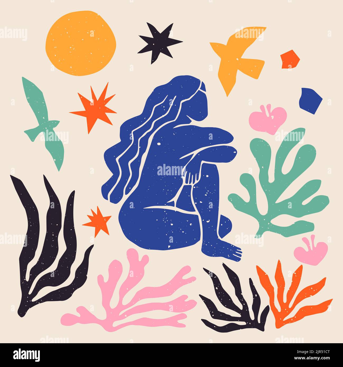 Flat design matisse style best Vector illustration Stock Vector Image ...