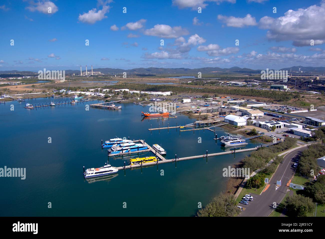 Aerial of marina Gladstone Queensland Australia Stock Photo - Alamy