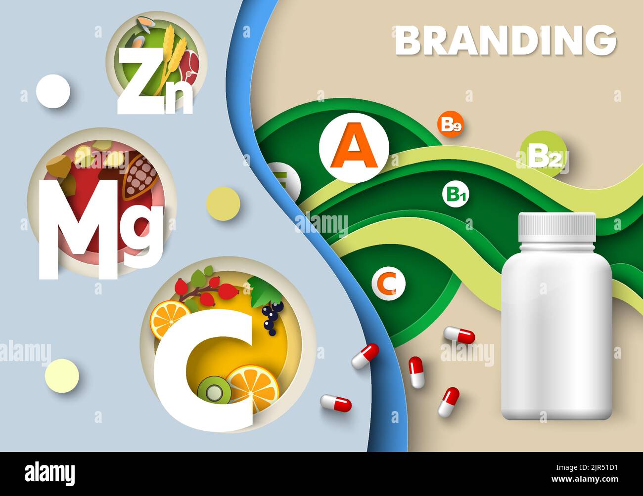 Supplement branding design hi-res stock photography and images - Alamy