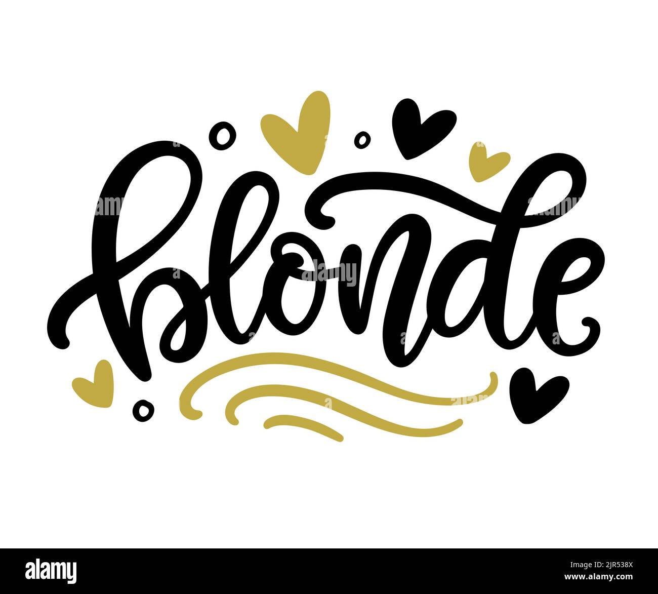 Blonde calligraphy word. Hand drawn lettering inscription Stock Vector ... Blonde calligraphy word. Hand drawn lettering inscription Stock Vector ...