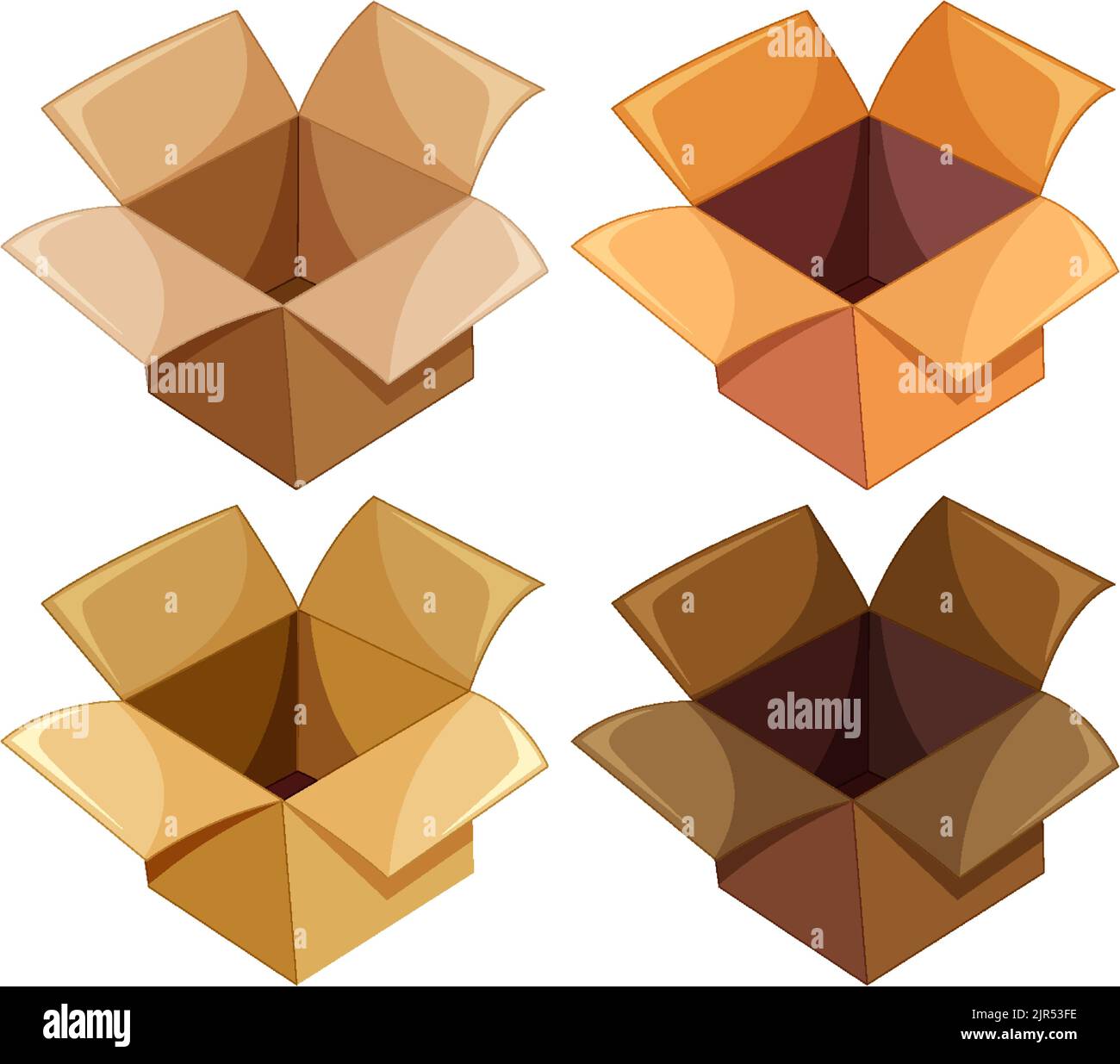 Set of carton box illustration Stock Vector Image & Art - Alamy