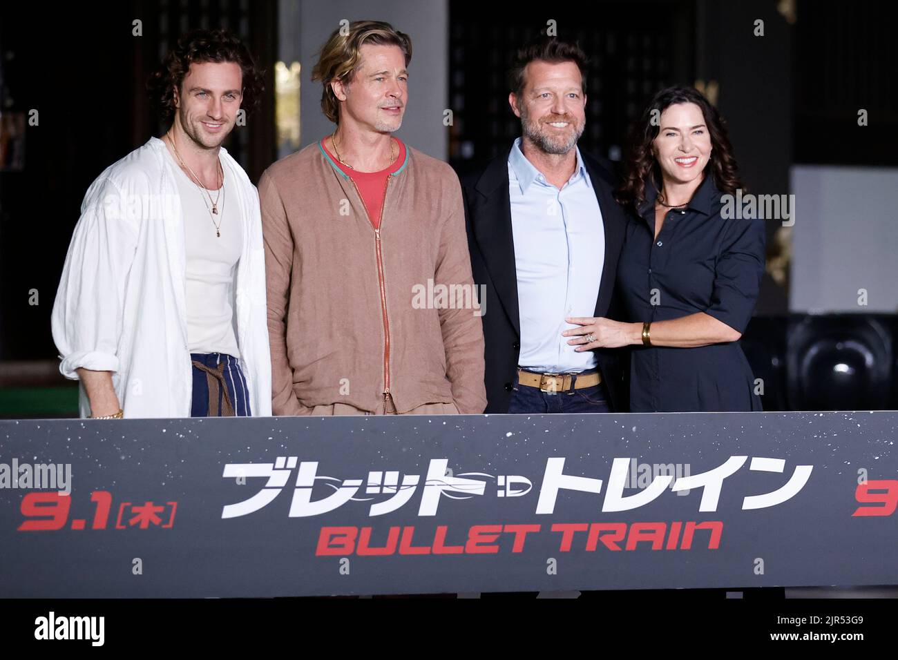 August 22, 2022, Tokyo, Japan: (L to R) Actor Aaron Taylor-Johnson ...