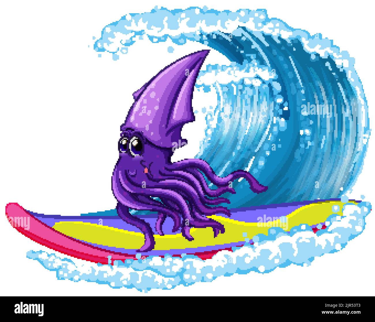 Octopus with surfboard hi-res stock photography and images - Alamy