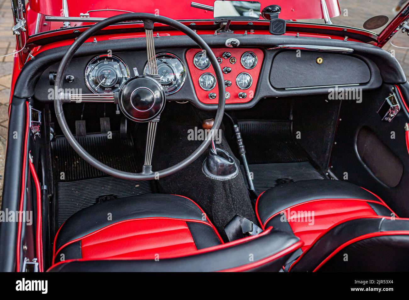 Highlands, NC - June 10, 2022: High perspective detail interior view of ...