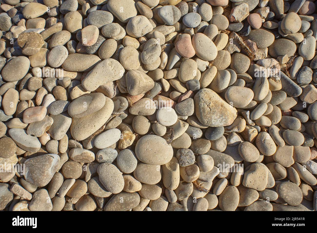 Texture of white stones typical of alcne beaches of southern Sardinia at very high resolution ...