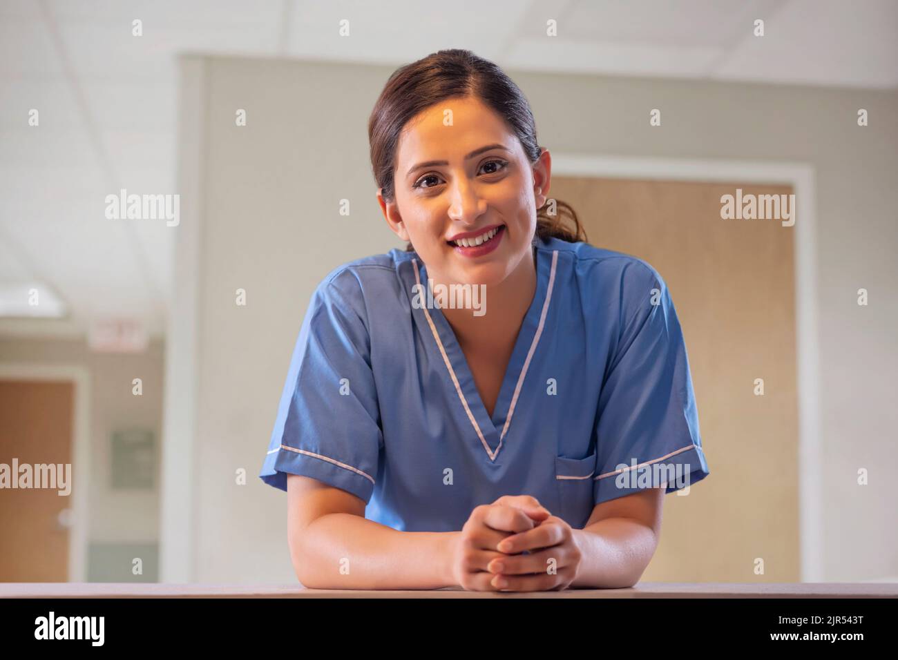 Portrait of a smiling Indian female nurse in hospital Stock Photo - Alamy