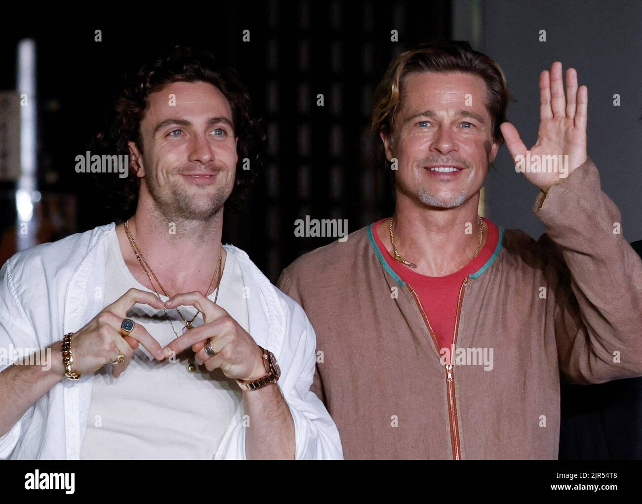 Aaron taylor johnson brad pitt hi-res stock photography and images - Alamy