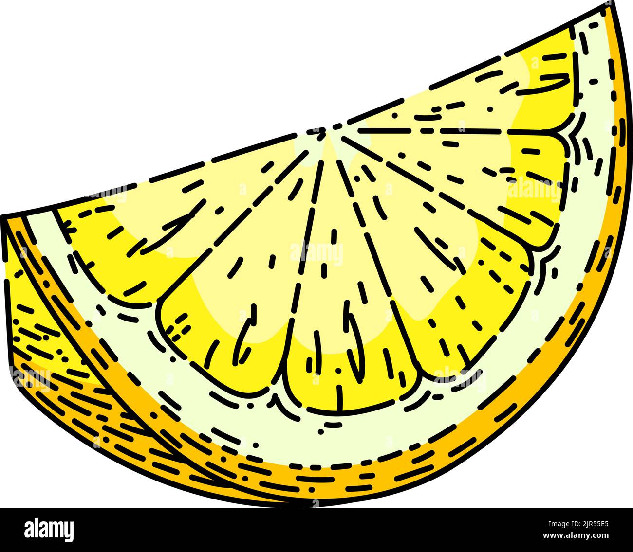 slice lemon sketch hand drawn vector Stock Vector Image & Art - Alamy