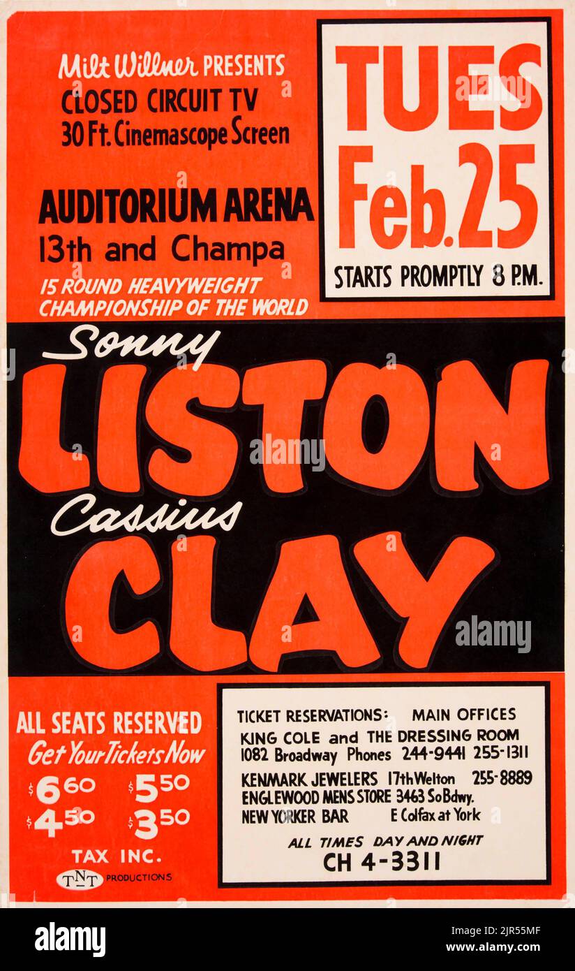 1964 Cassius Clay (Muhammad Ali) vs. Sonny Liston I Closed-Circuit ...