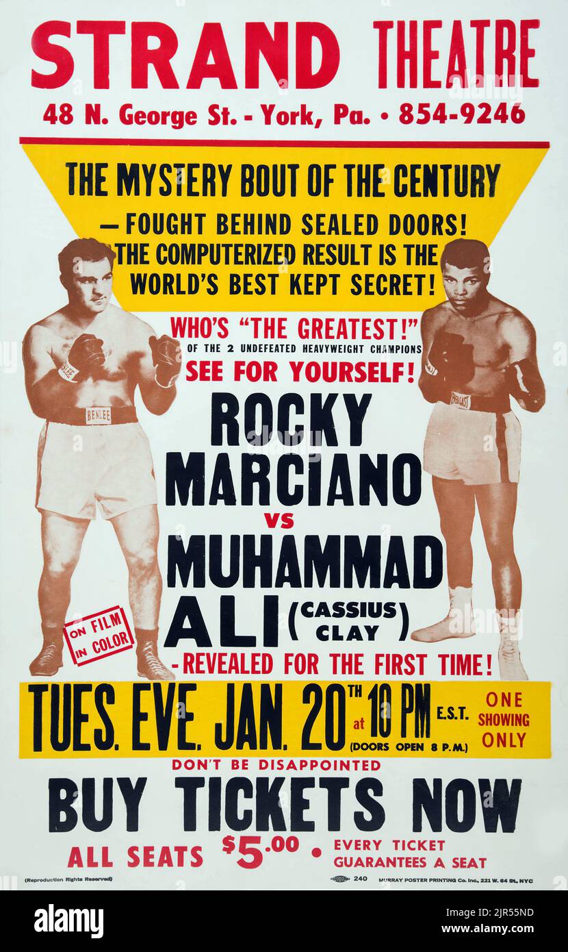 Ali vs marciano poster hi-res stock photography and images - Alamy