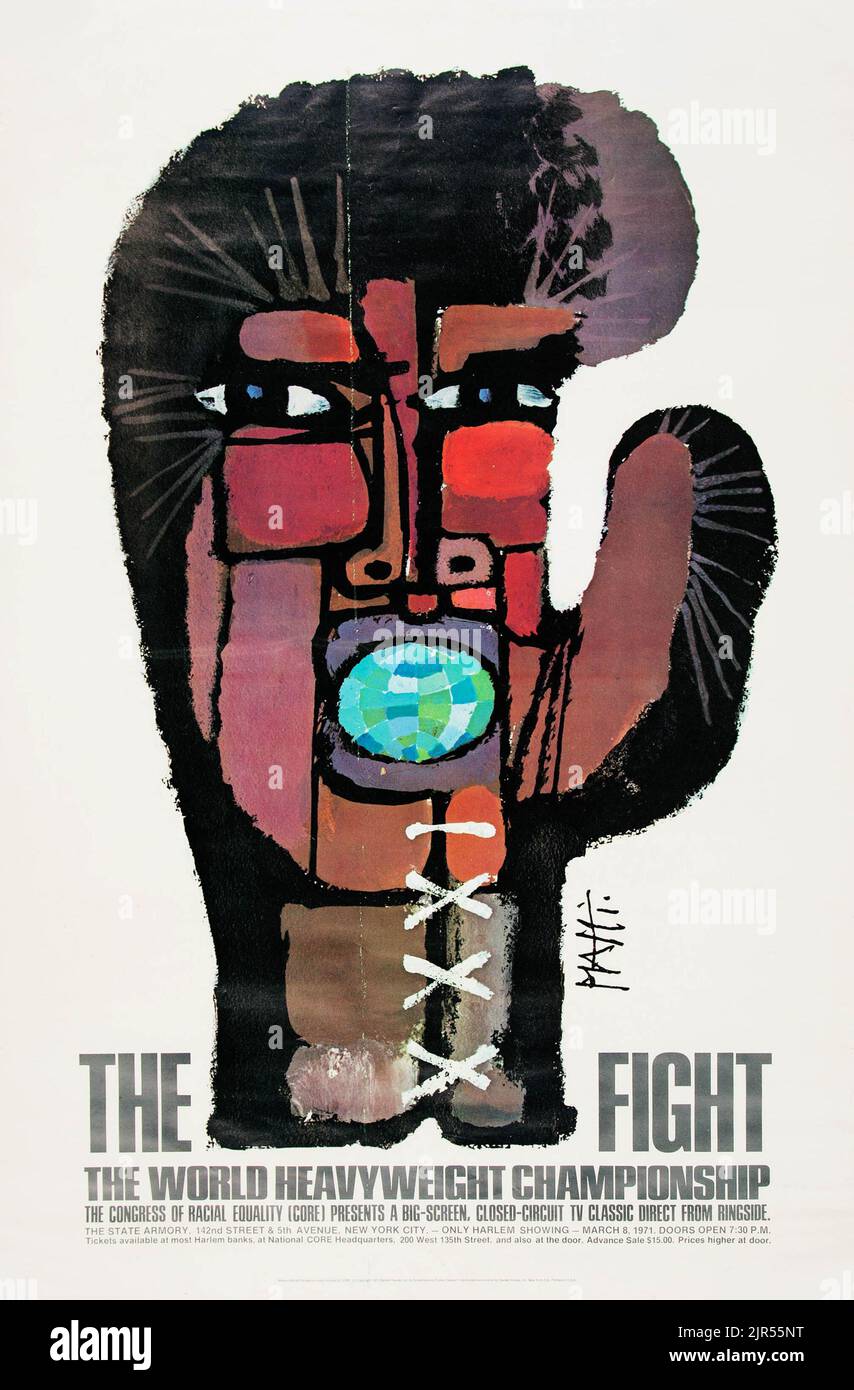 1971 Muhammad Ali vs. Joe Frazier I Closed Circuit "Harlem" Poster ...