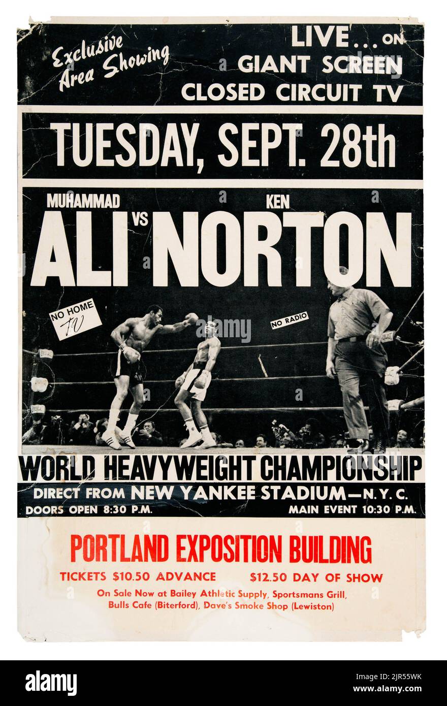 1976 Muhammad Ali vs. Ken Norton Closed Circuit Poster Stock Photo - Alamy