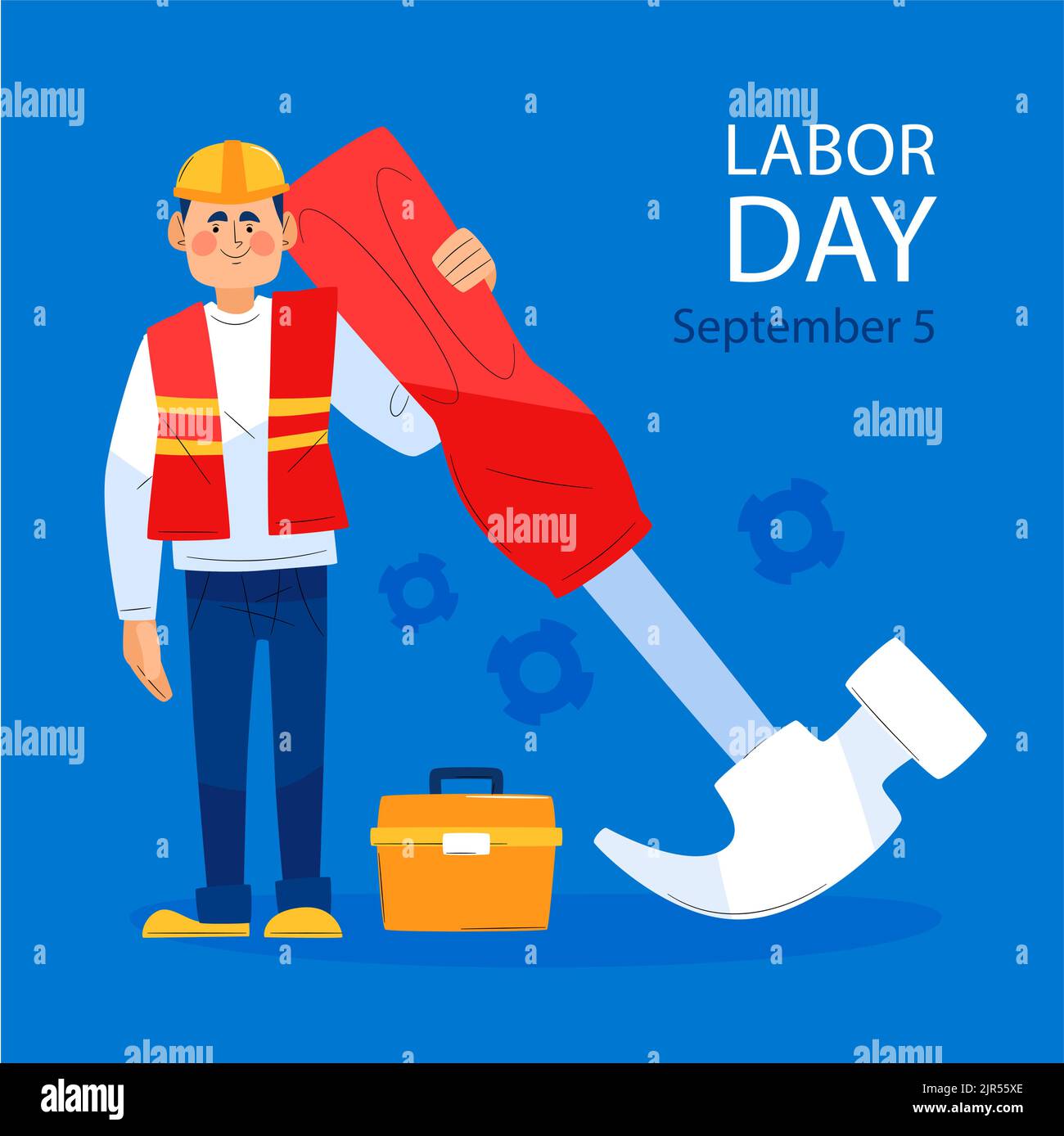 Flat illustration for labor day celebration Vector illustration Stock ...