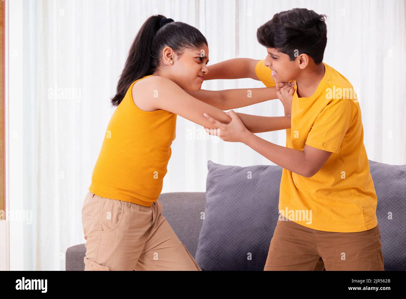 Baby Boy And Girl Fighting